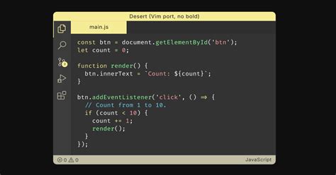 Desert Vim Port By R11s Vs Code Themes