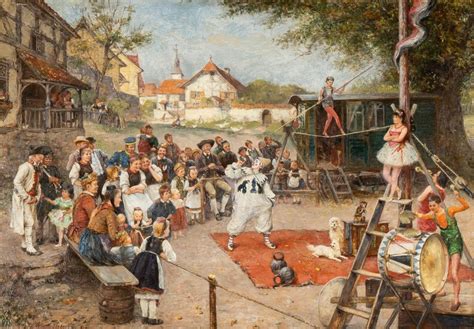 Ludwig Blume Siebert German 1853 1929 Circus Scene In United