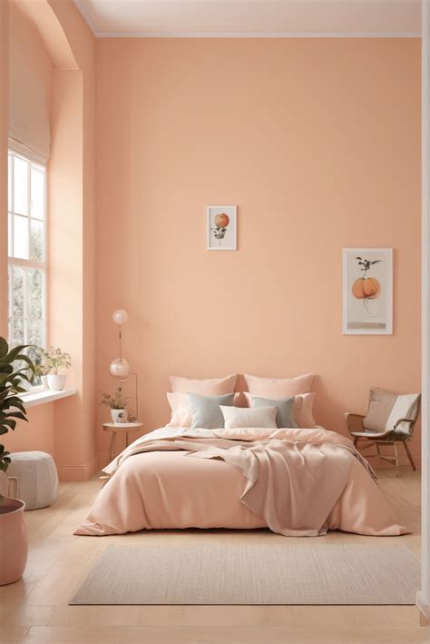 Naive Peach Sets The Tone For Your 2024 Modern Bedroom West Pear