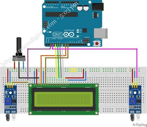 Arduino Speed Detector With IR Sensor On LCD Display