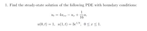 solved 1 find the steady state solution of the following