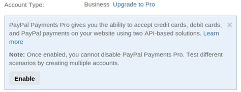 creating paypal sandbox test account and website payments pro account