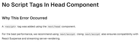 [next js] do not add tags using next head feat next script — 고통과 희열은