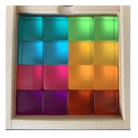 Bright Lucite Cubes In Box Set Of 16 By Papoose