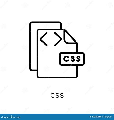css icon trendy modern flat linear vector css icon on white background