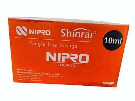 Ss 10ml Nipro Japan Shinrai Single Use Syringe 16g 50 Units At ₹ 200 Piece In Patna
