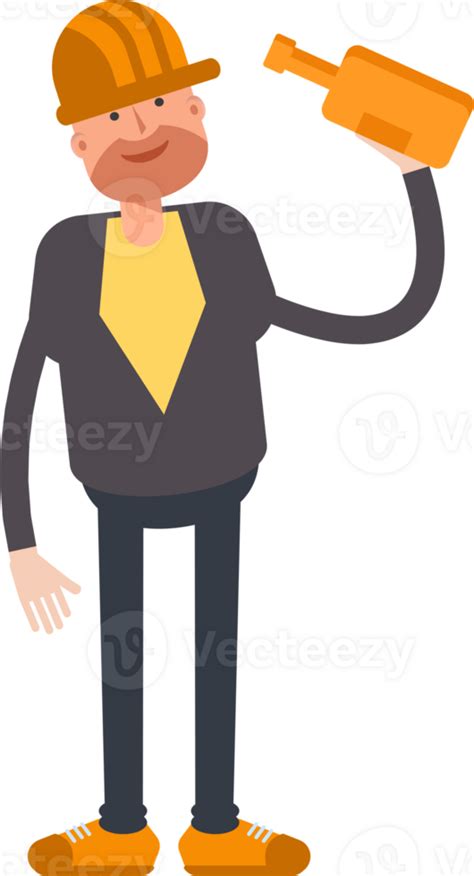 Engineer Character Drinking Beer 57913769 Png