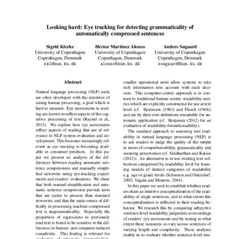 Looking Hard Eye Tracking For Detecting Grammaticality Of Automatically Compressed Sentences
