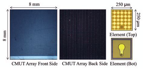 optical picture of 2 d 32×32 element cmut array download scientific