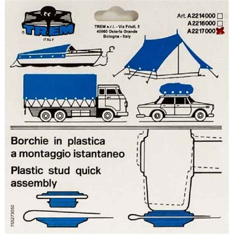 Plastic Stud Quick Assembly White