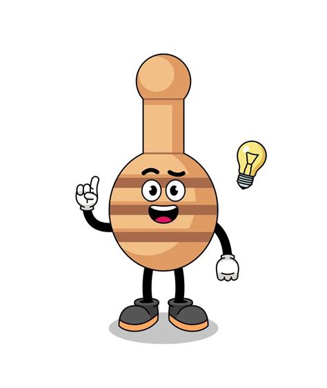 Honey Dipper Cartoon With Get An Idea Pose 12433868 Vector Art At Vecteezy