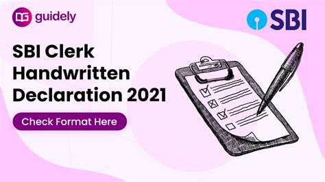 Sbi Clerk Handwritten Declaration 2021 Size And Format