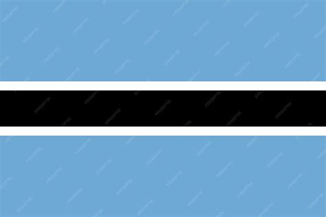 Premium Vector Botswana National Flag Vector Illustration With