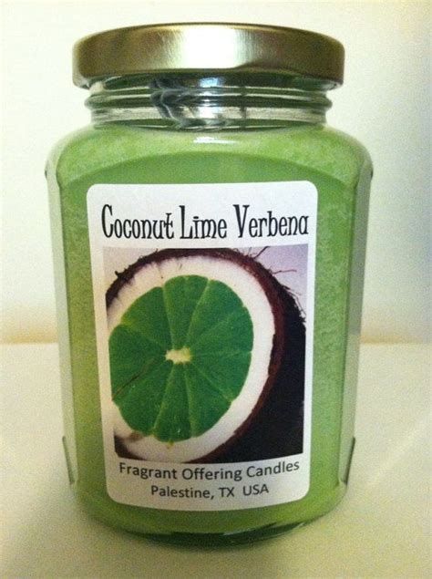 Handmade Coconut Lime Verbena Scented Soy Candle