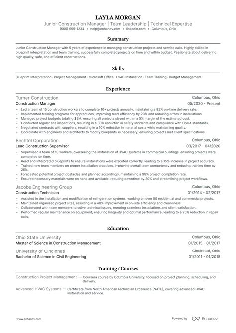Contractor Resume Examples Samples 3 Successful Construction Inspector