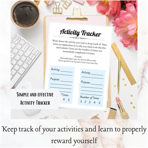 Activity Tracker Design Version Etsy