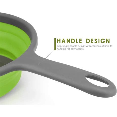 Kitchen Foldable Silicone Strainer Colanders Collapsible Colanders With Handles Space Saver