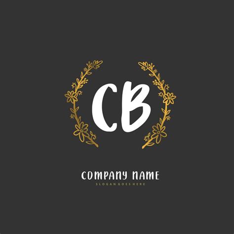 Cb Initial Handwriting And Signature Logo Design With Circle Beautiful Design Handwritten Logo