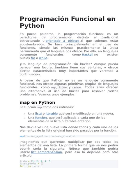 Programación Funcional En Python Pdf Programacion Funcional