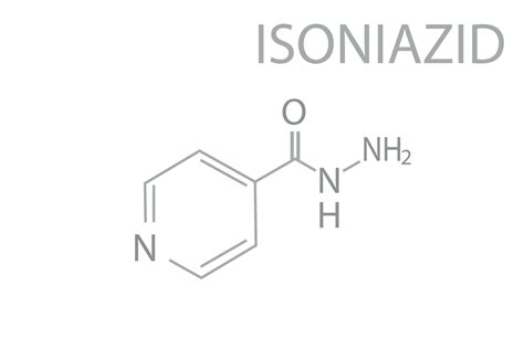 Isoniazid Molecular Skeletal Chemical Formula 36465237 Vector Art At