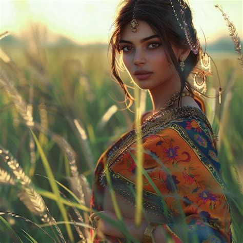 26000 Indian Girl Village Scenery Pictures