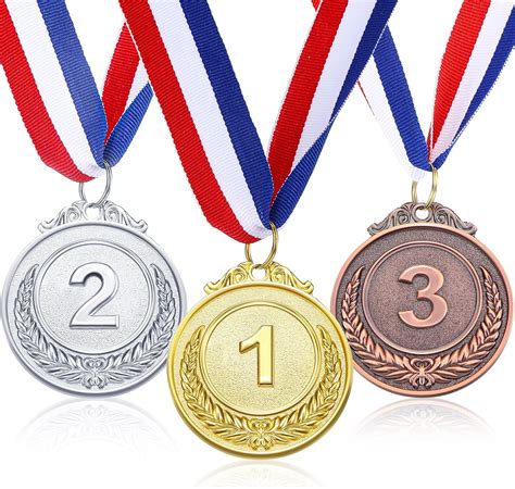 Hmdzmr Metal Winner Award Medals 3 Pack Gold Sliver Copper