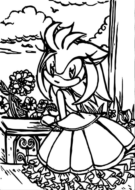 Princess Amy Rose Coloring Pages