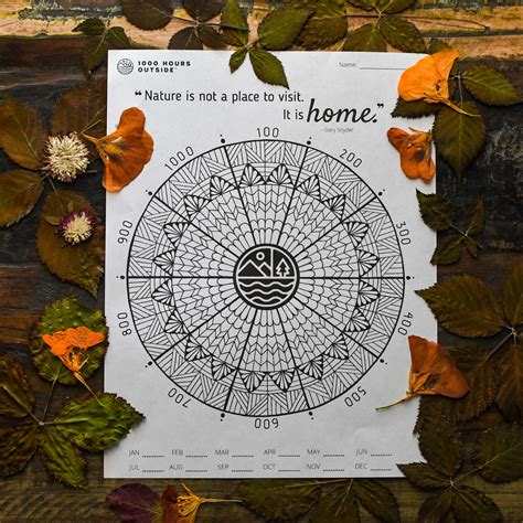 1000 Hours Outside Printable Tracker Printable Sight Words List