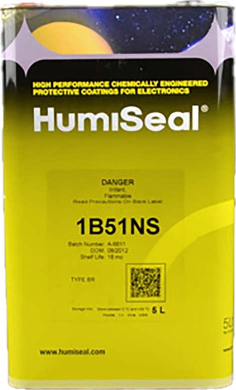 Humiseal 1b51nslu 5l Synthetic Rubber Conformal Coating 5 Liter Can
