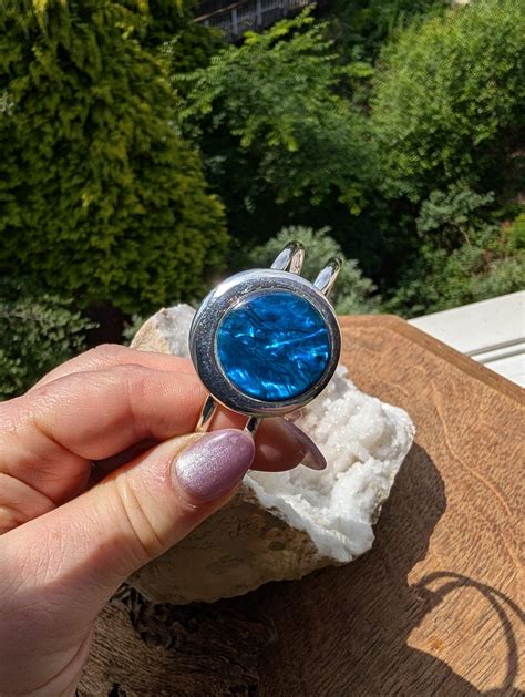 Abalone Cabochon Cuff Bangle Tranquility And Emotional Balance