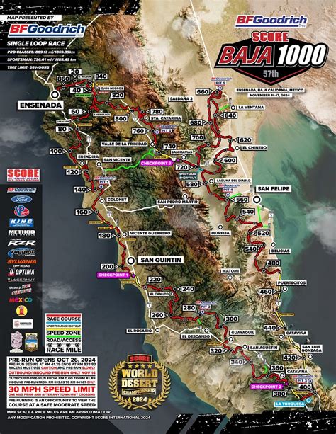 2024 Baja 1000 869 Mile Course Revealed The Checkered Flag