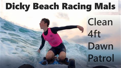 Pumping Waves At Dicky Beach Racing Mals Youtube