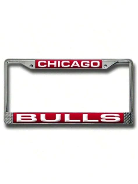 Unbeatablesale Chicago Bulls License Plate Frame Laser Cut Chrome