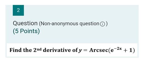 solved 1 question non anonymous question 5 points find