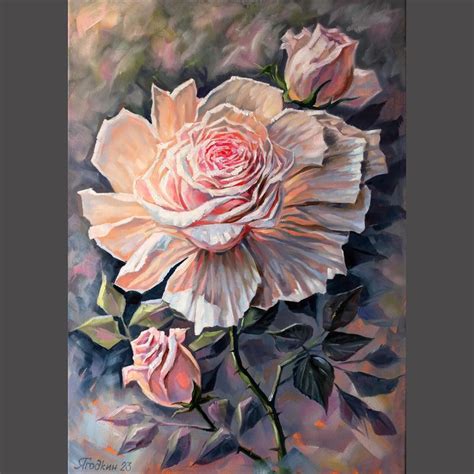 Картина олійними фарбами велика троянда — ціна 3200 грн у каталозі Картини Купити товари для