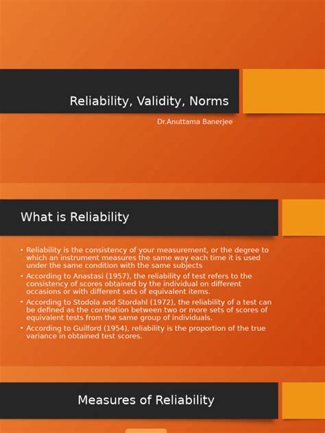Reliability Validity Norm Pdf Validity Statistics Psychology