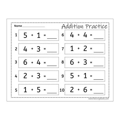 Addition Practice Raising Hooks