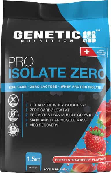 Buy Genetic Nutrition Pro Isolate Zero Swiss Grass Fed Isolate 97 Whey