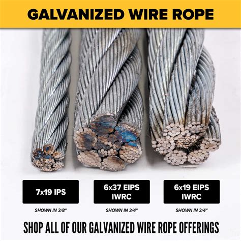 1 4 7x19 Galvanized Aircraft Cable Ips 7 000 Lbs Bs
