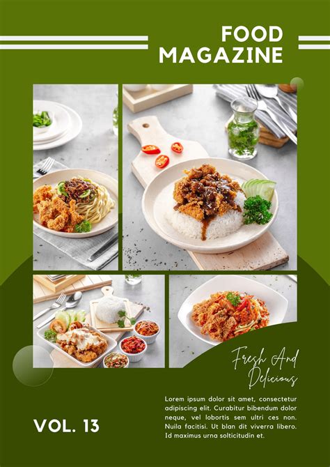 Food Magazine Cover Template