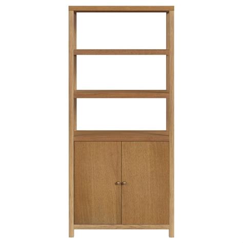 Shay Modern Classic Natural Wood Bookcase Kathy Kuo Home
