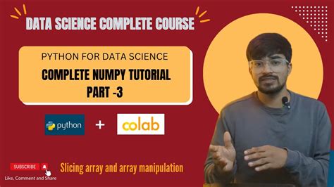 Slicing Array Array Manipulation Complete Numpy Tutorial Python