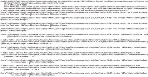 Cordova Ionic IOS Build Failing With Phonegap Plugin Push Stack Overflow