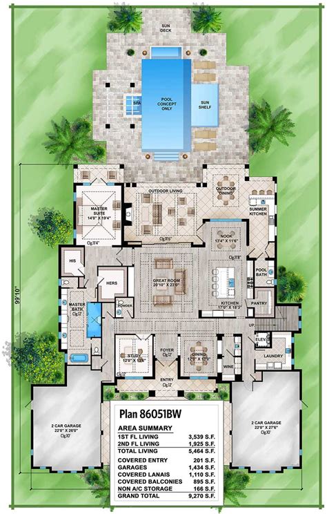 Tropical Beach House Plans