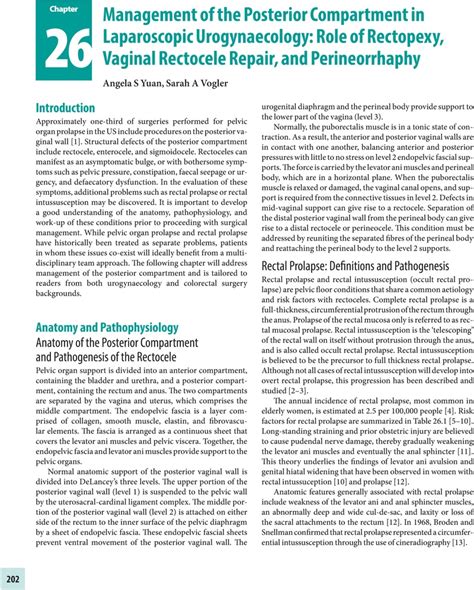 Management Of The Posterior Compartment In Laparoscopic Urogynaecology Role Of Rectopexy