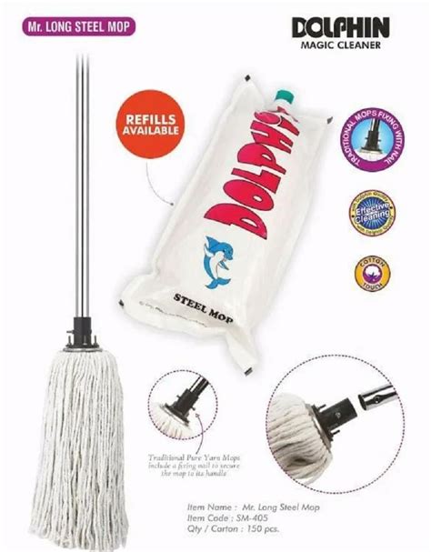 Dolphin Sm 405 Cotton Mr Long Steel Mop At Rs 135 Cleaning Mop In