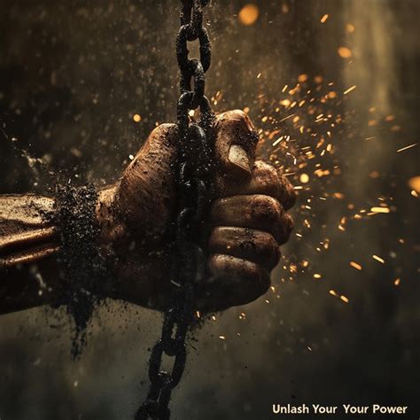 Breaking Chains Powerful Image Of A Muscular Hand Premium Ai
