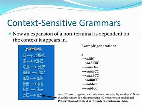 Ppt The Chomsky Hierarchy And The Complexity Of The English Language