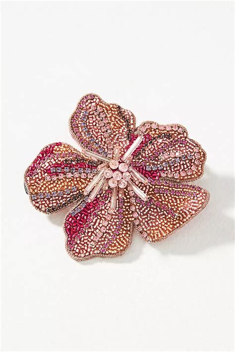 Mignonne Gavigan Sarie Embroidered Flower Barrette Anthropologie