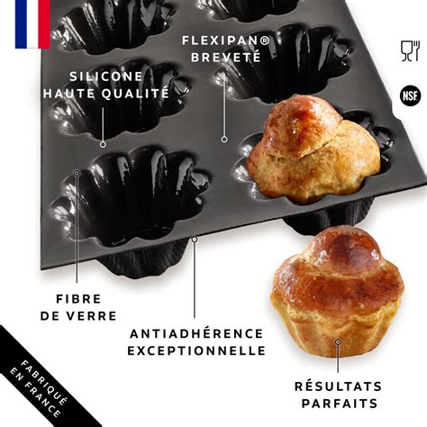 6 Mini Brioche Mold Boutique Officielle Flexipan®